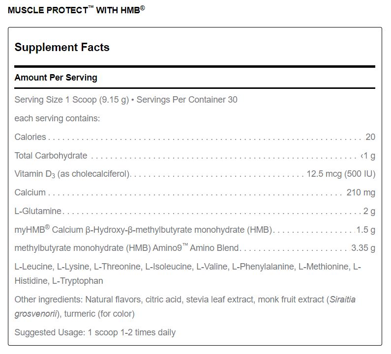 MUSCLE PROTECT™ WITH HMB® – EVEK-WELLNESS