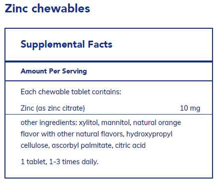 Zinc chewables – EVEK-WELLNESS